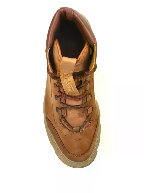 VIC MATIE Lace-up Padded Boots - Brown
