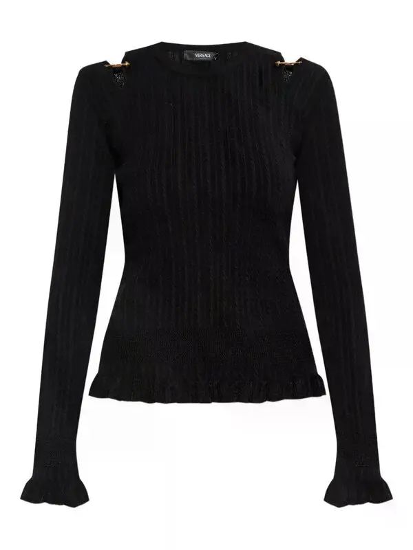 Versace Cut-outs Ruffled Sweater
