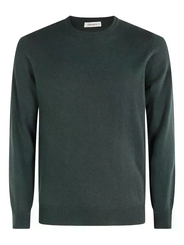 KANGRA Round-neck Cashmere Sweater - Green