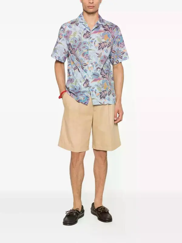 Etro Floral-print Shirt - Blue