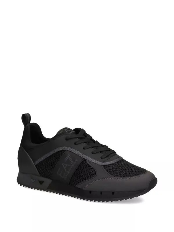 Emporio Armani Logo-detail Mesh Sneakers - Black
