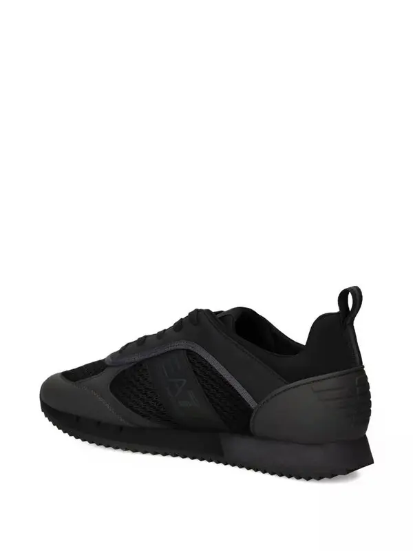 Emporio Armani Logo-detail Mesh Sneakers - Black