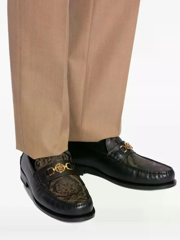 Versace Medusa-head Leather Loafers