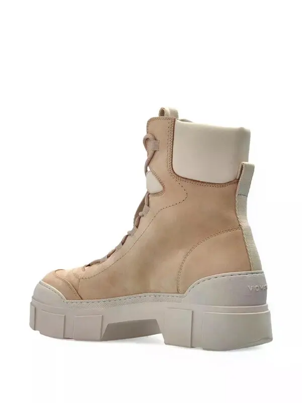 VIC MATIE Lace-up Padded Boots - Neutrals