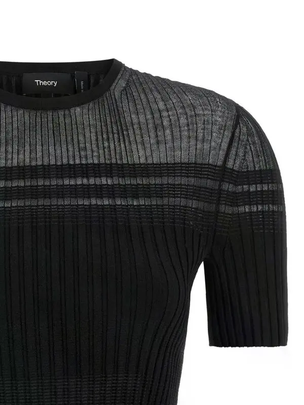 Theory Ribbed Crew-neck T-shirt