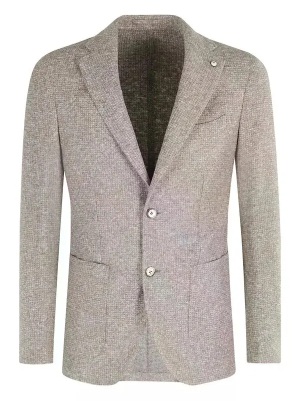 L.B.M. Textured Three-button Blazer