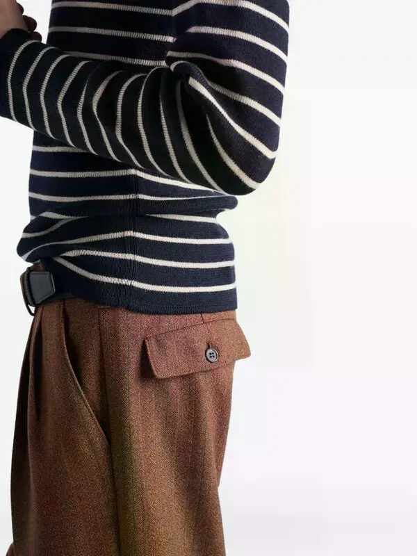 Prada Pinstripe Pleated Trousers