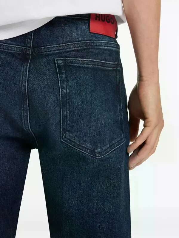 Hugo Five-pocket Jeans With Whiskering