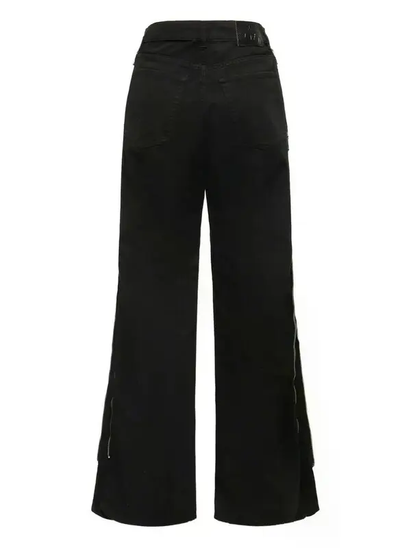 Pinko Zip-detail High-rise Wide Leg Jeans
