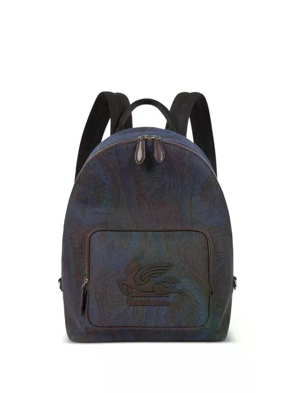 Etro Paisley-patterned Backpack - Blue