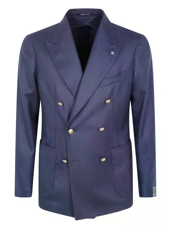 Tagliatore Double-breasted Long-sleeve Blazer - Blue