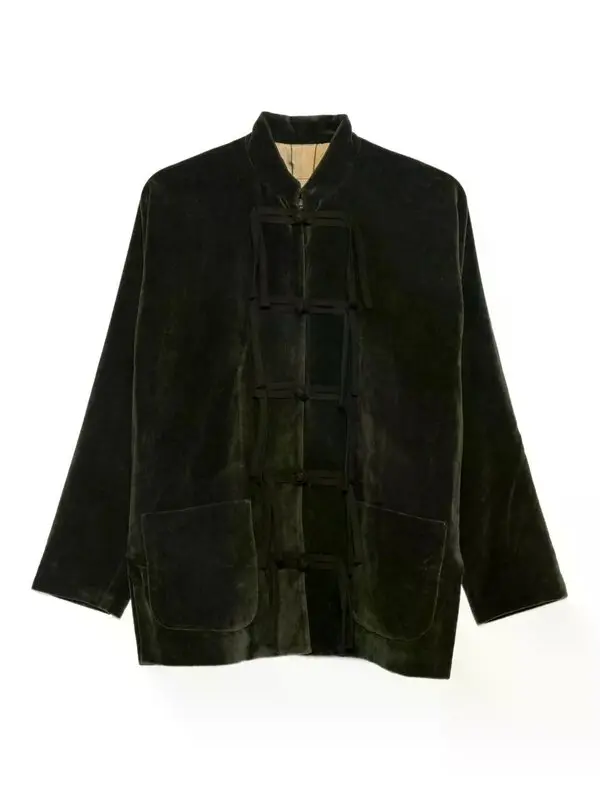 UMA WANG Knotted Velvet Jacket - Green