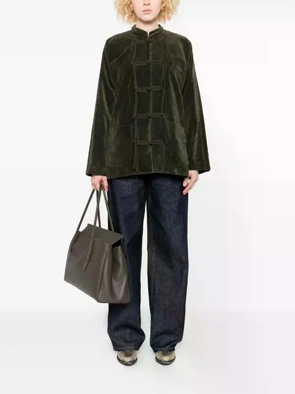 UMA WANG Knotted Velvet Jacket - Green