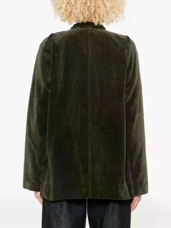 UMA WANG Knotted Velvet Jacket - Green