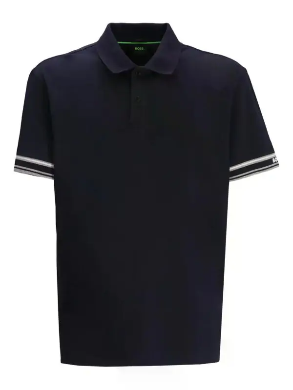 BOSS Contrast-stripe Polo Shirt - Blue