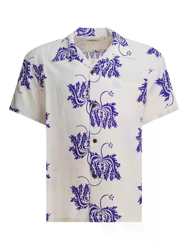 SUN SURF Aloha Floral-print Shirt - Neutrals