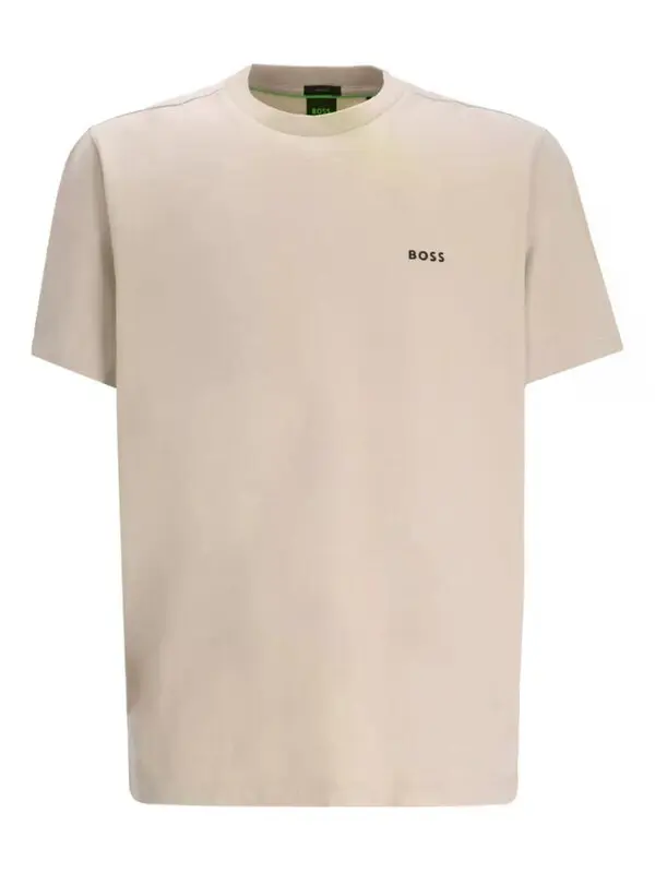 BOSS Logo-detail Cotton T-shirt - Grey