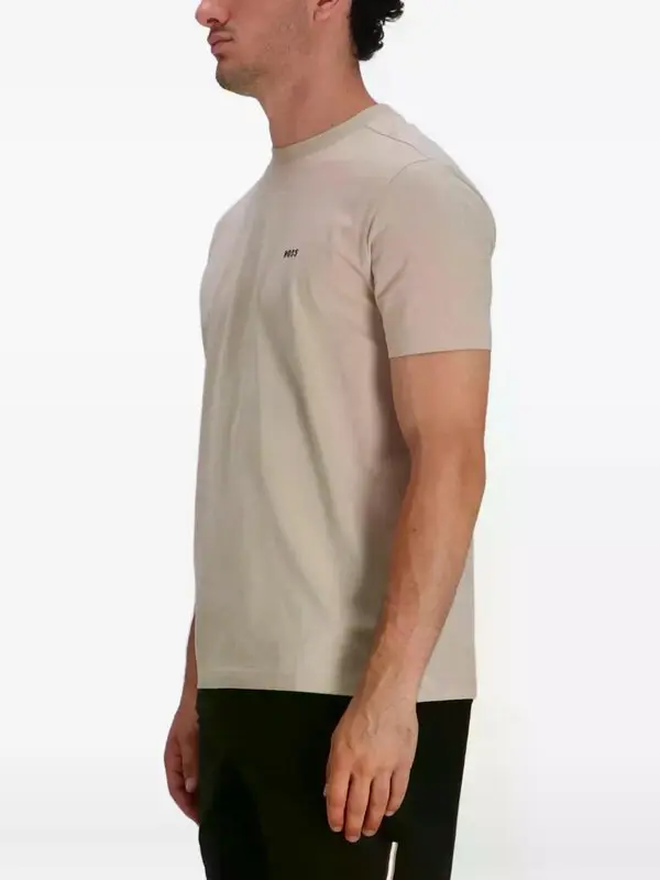 BOSS Logo-detail Cotton T-shirt - Grey