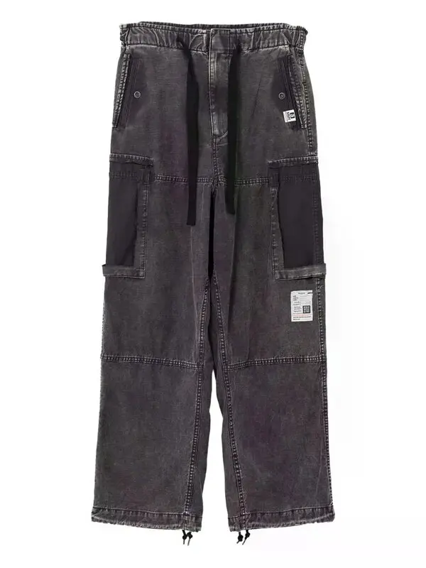 Mihara Yasuhiro Paneled Drawstring Jeans - Black