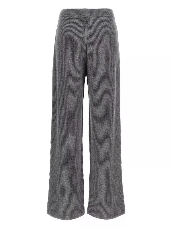 Sportmax Ribbed Straight Trousers - Grey