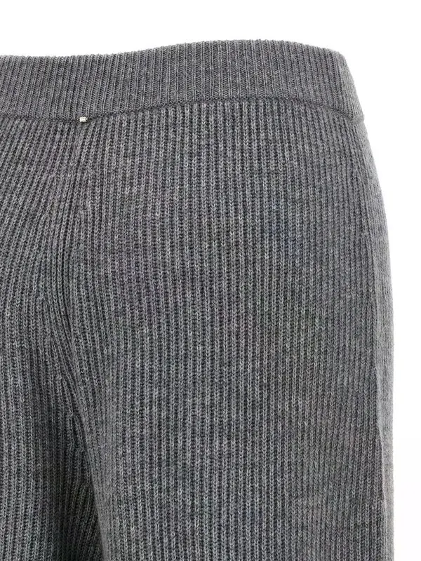 Sportmax Ribbed Straight Trousers - Grey