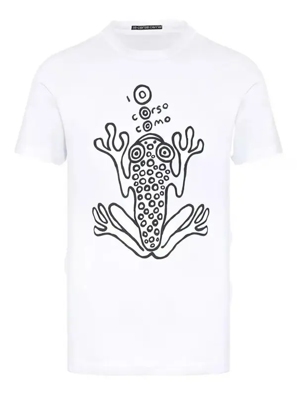 10 CORSO COMO Frog-print Cotton T-shirt - White
