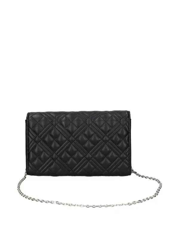 Moschino Quilted Flap Clutch - Black