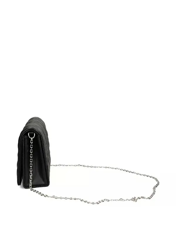 Moschino Quilted Flap Clutch - Black