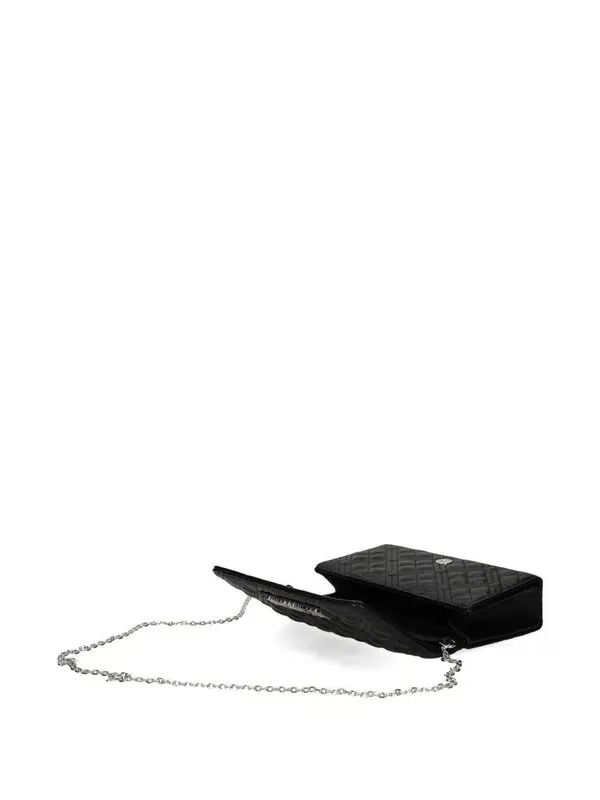 Moschino Quilted Flap Clutch - Black