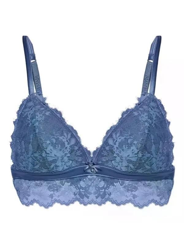 Emporio Armani Triangular Lace Bra - Blue