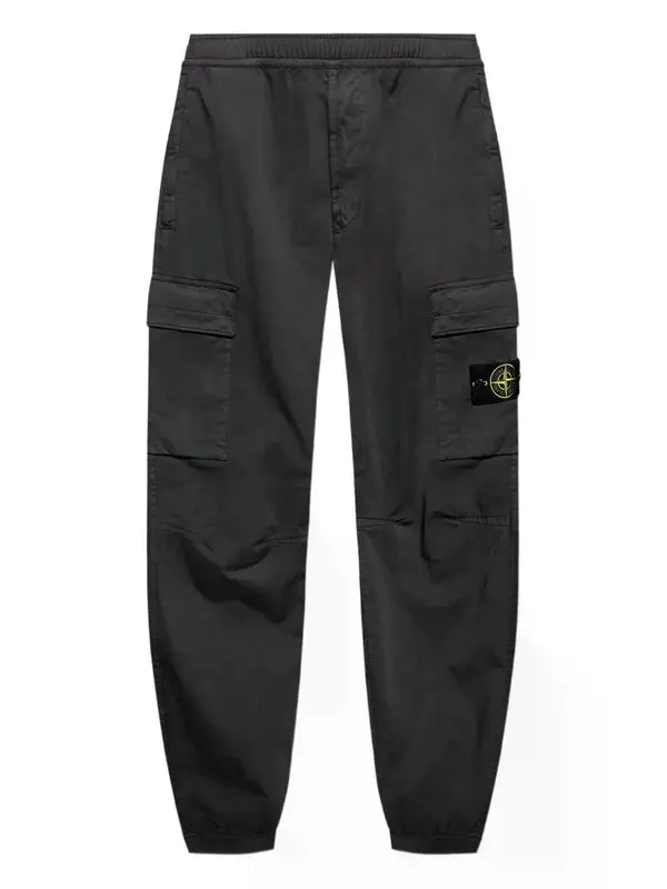 Stone Island Cargo-pocket Elasticated Trousers - Black