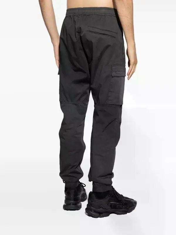 Stone Island Cargo-pocket Elasticated Trousers - Black