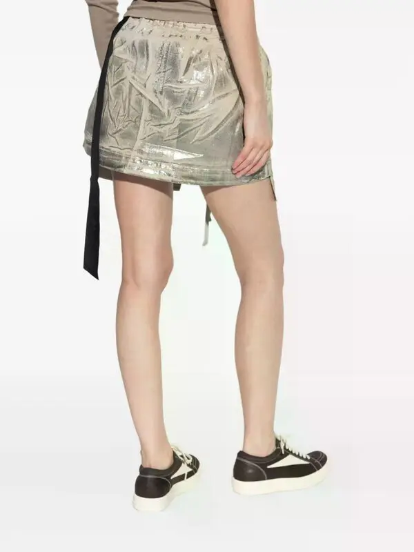 Rick Owens Metallic-effect Layered Skirt