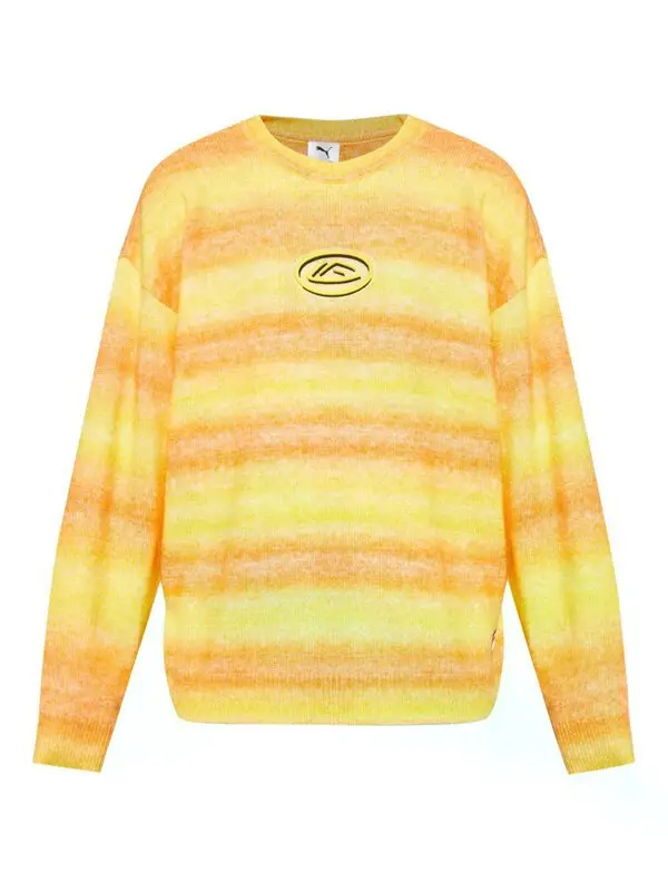 PUMA Ombre-effect Logo-patch Sweater - Orange