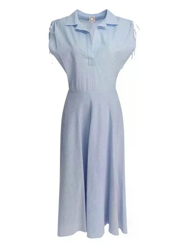 INES DE LA FRESSANGE PARIS Striped Collared Dress - Blue
