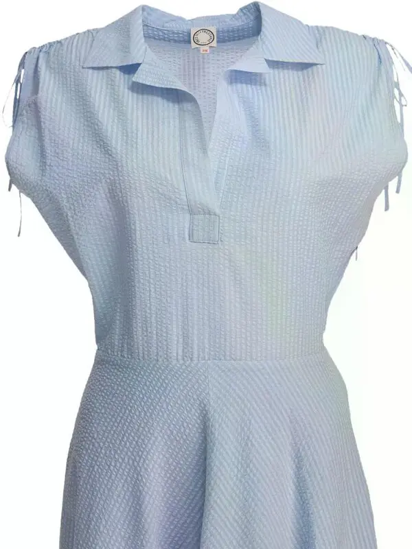 INES DE LA FRESSANGE PARIS Striped Collared Dress - Blue