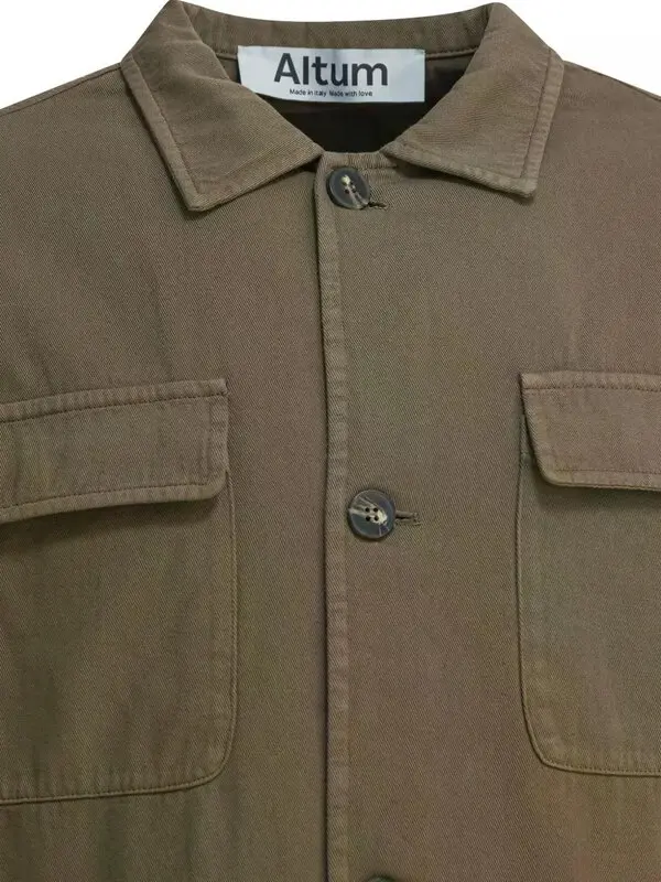 ALTUM Double-pocket Cotton Overshirt - Green