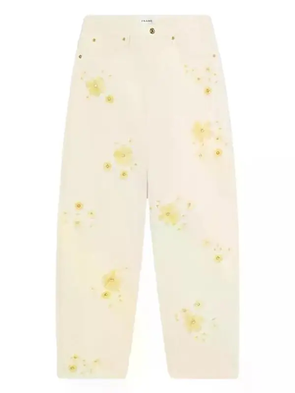 FRAME Floral-embellished Jeans