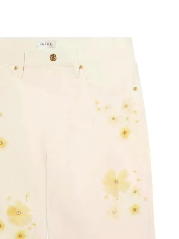 FRAME Floral-embellished Jeans
