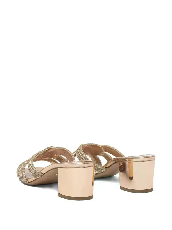 AQUAZZURA Felix Crystal-embellished Block-heel Sandals