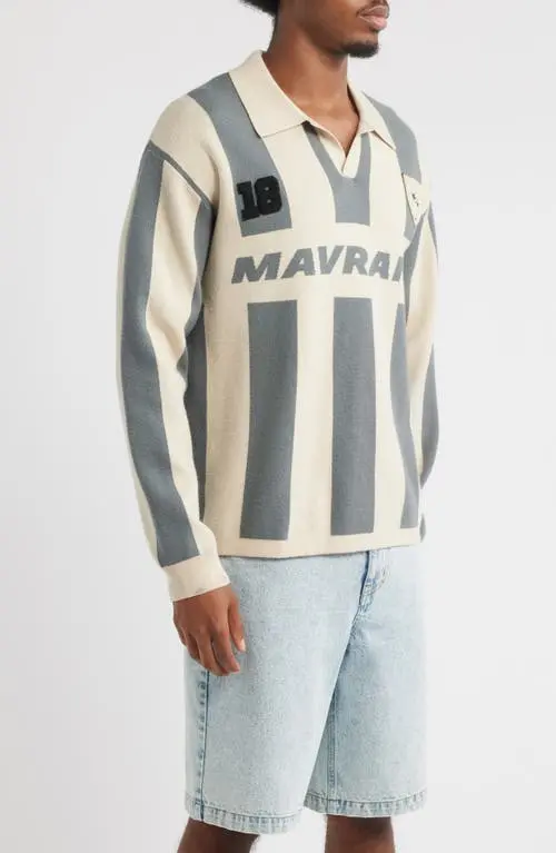 MAVRANS Stripe Knit Soccer Jersey