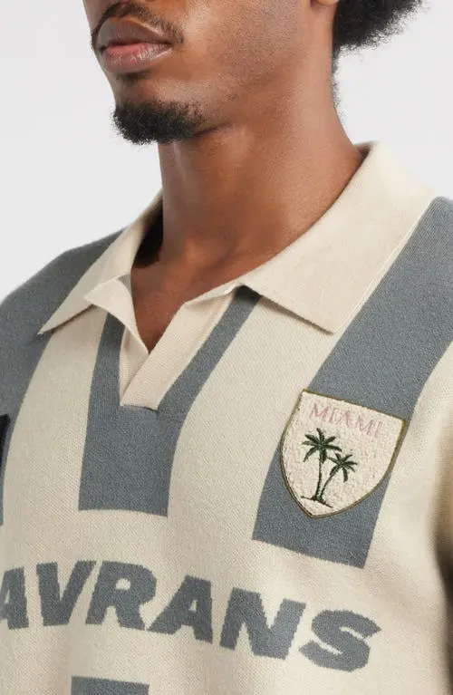 MAVRANS Stripe Knit Soccer Jersey