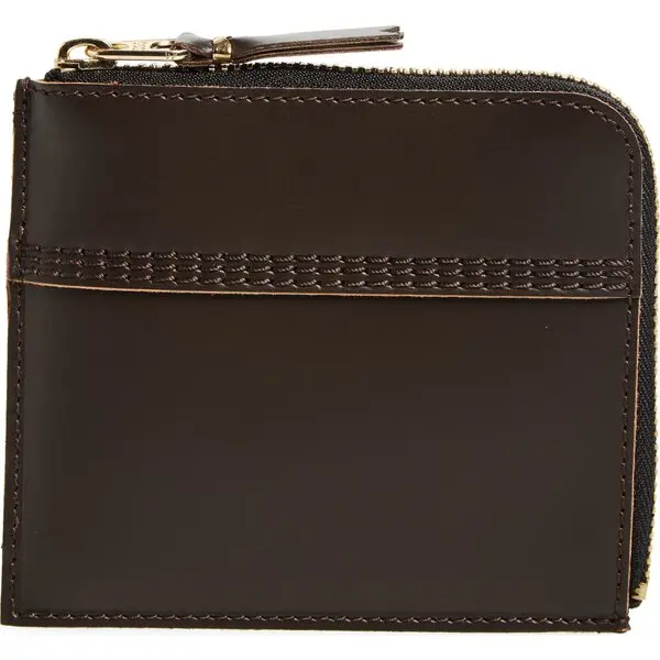 Comme Des Garçons Triple Stitch Zip Pouch - Brown