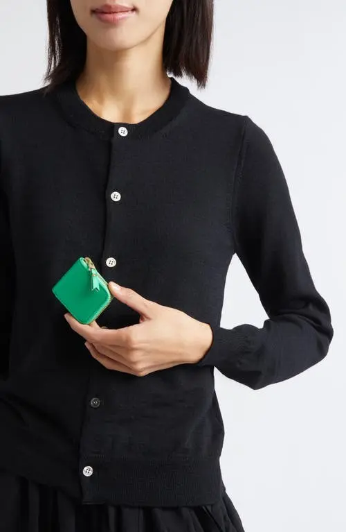 Comme Des Garçons Leather Coin Purse - Green