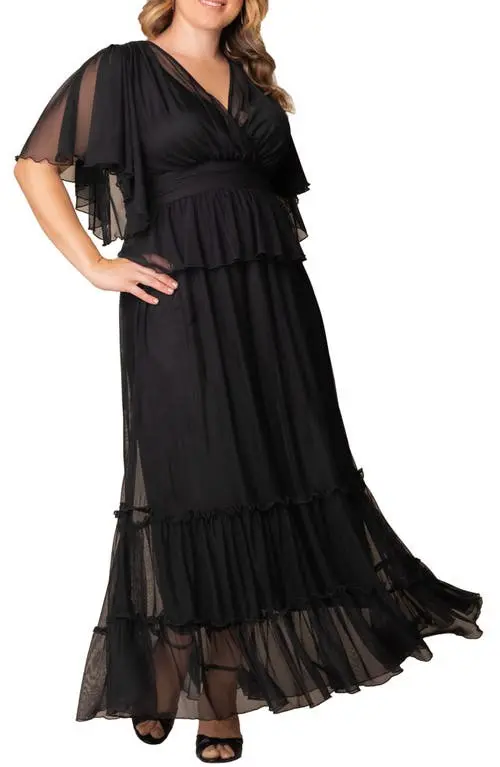 KIYONNA Graceful Tiered Gown - Onyx