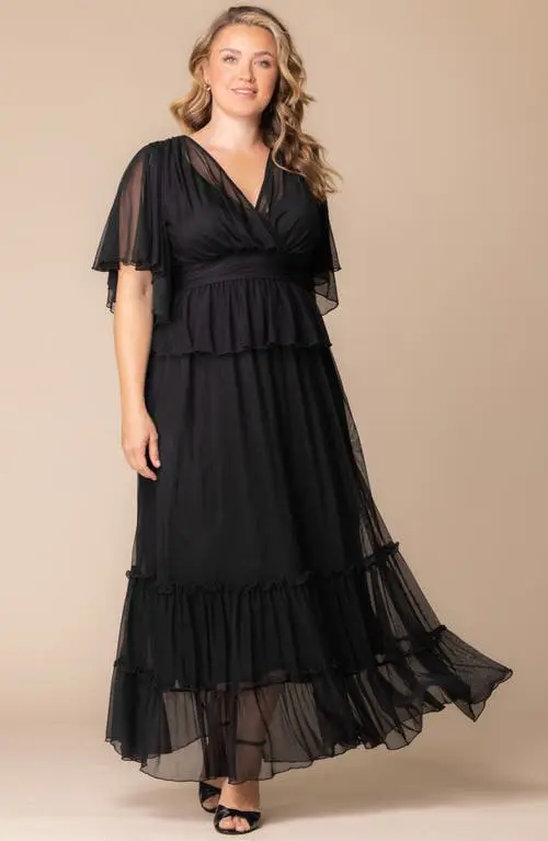 KIYONNA Graceful Tiered Gown - Onyx