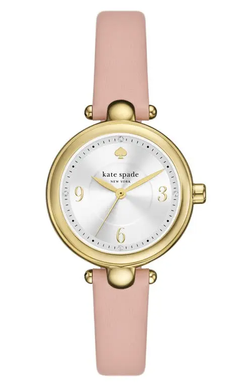 Kate Spade New York Leather Strap Watch - Pink