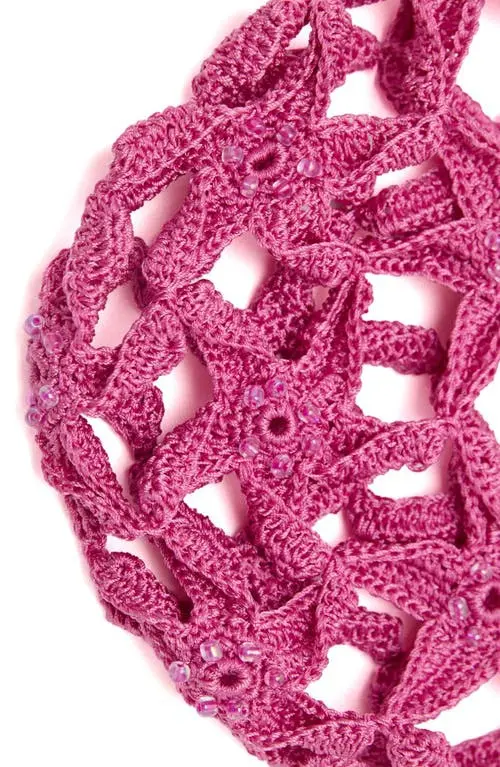 Mango Star Design Crochet Beanie