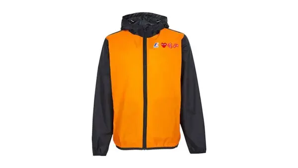 Comme Des Garçons X K-way Hooded Rain Jacket - Orange