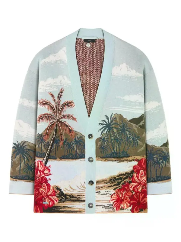 Alanui Tropical-print Cardigan